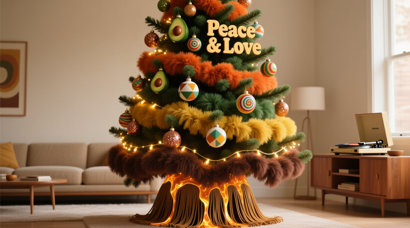 Is A Retro 70s Style Shag Christmas Tree Making A Comeback In Decor Circles