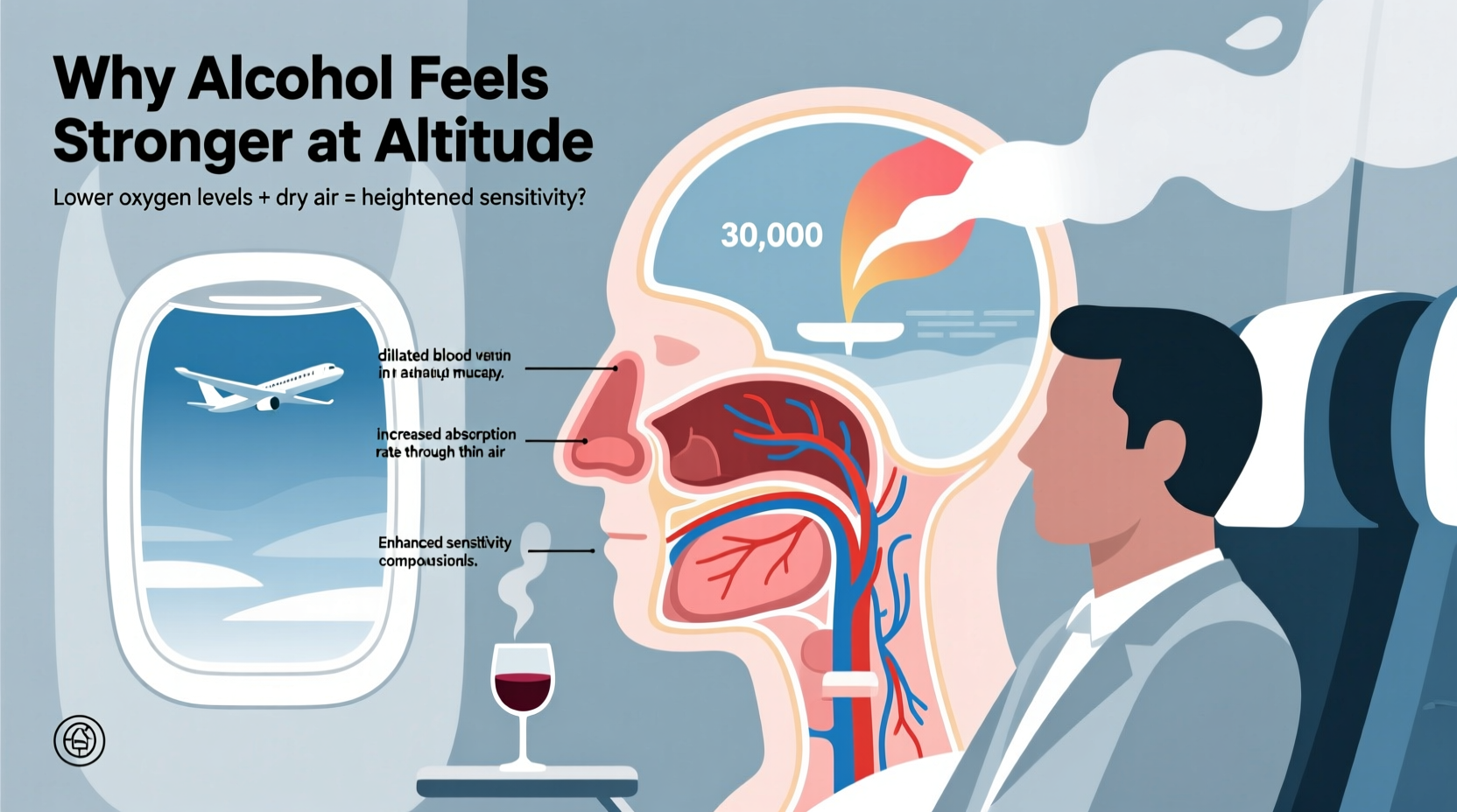 Why Does Alcohol Taste Stronger On An Airplane Altitude Effects