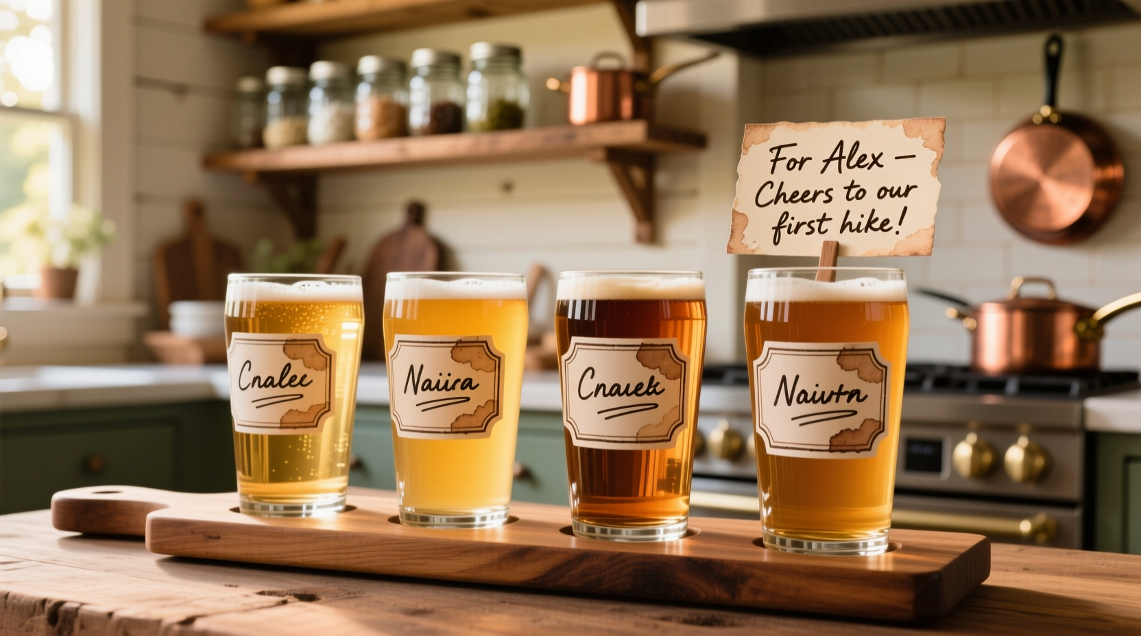 How To Gift A Personalized Beer Flight With Custom Labels And Notes