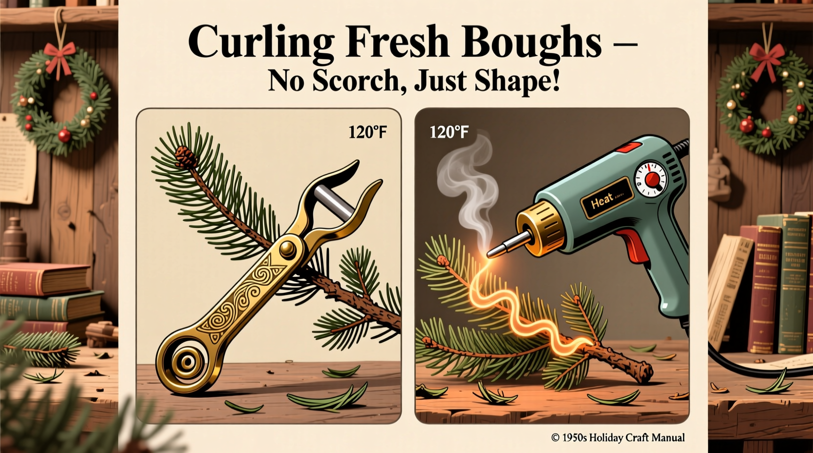 Christmas Tree Branch Curling Tool Vs Heat Gun Method Which Shapes ...
