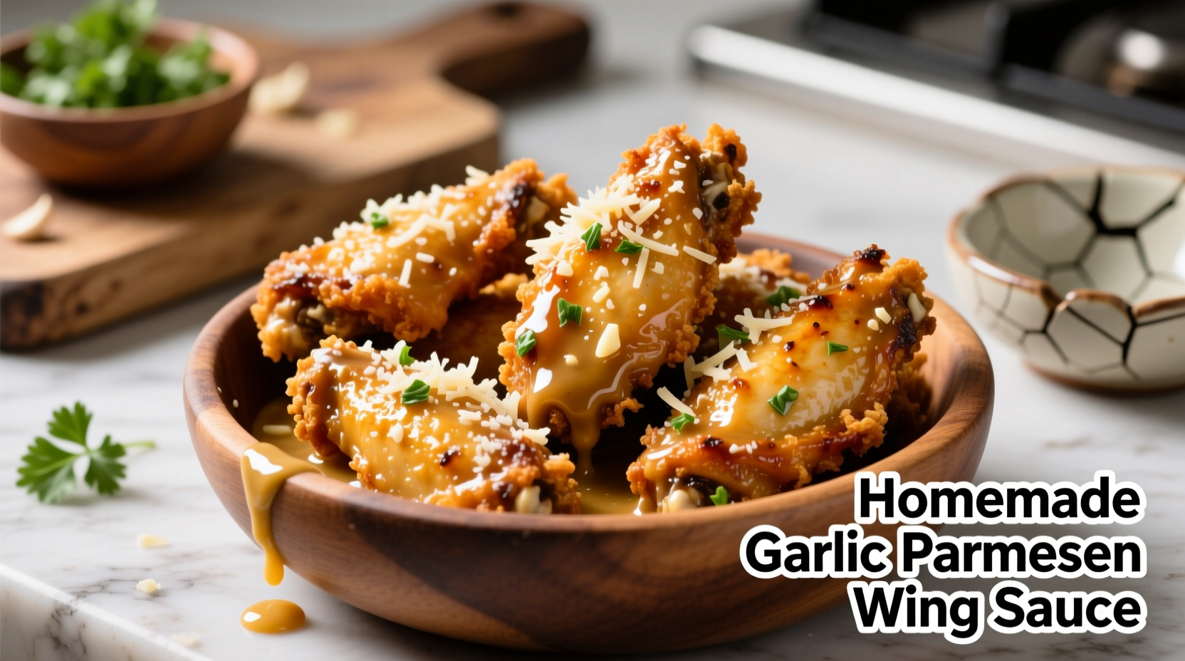 Authentic Garlic Parmesan Wing Sauce Recipe Like BWW