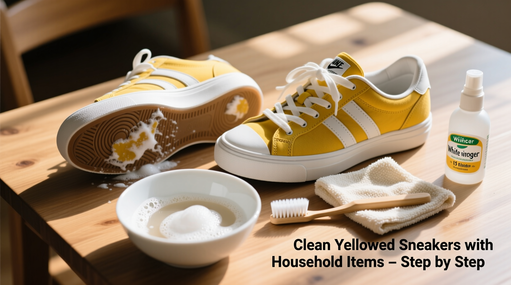 How To Clean Yellowed White Sneakers Using Only Household Items