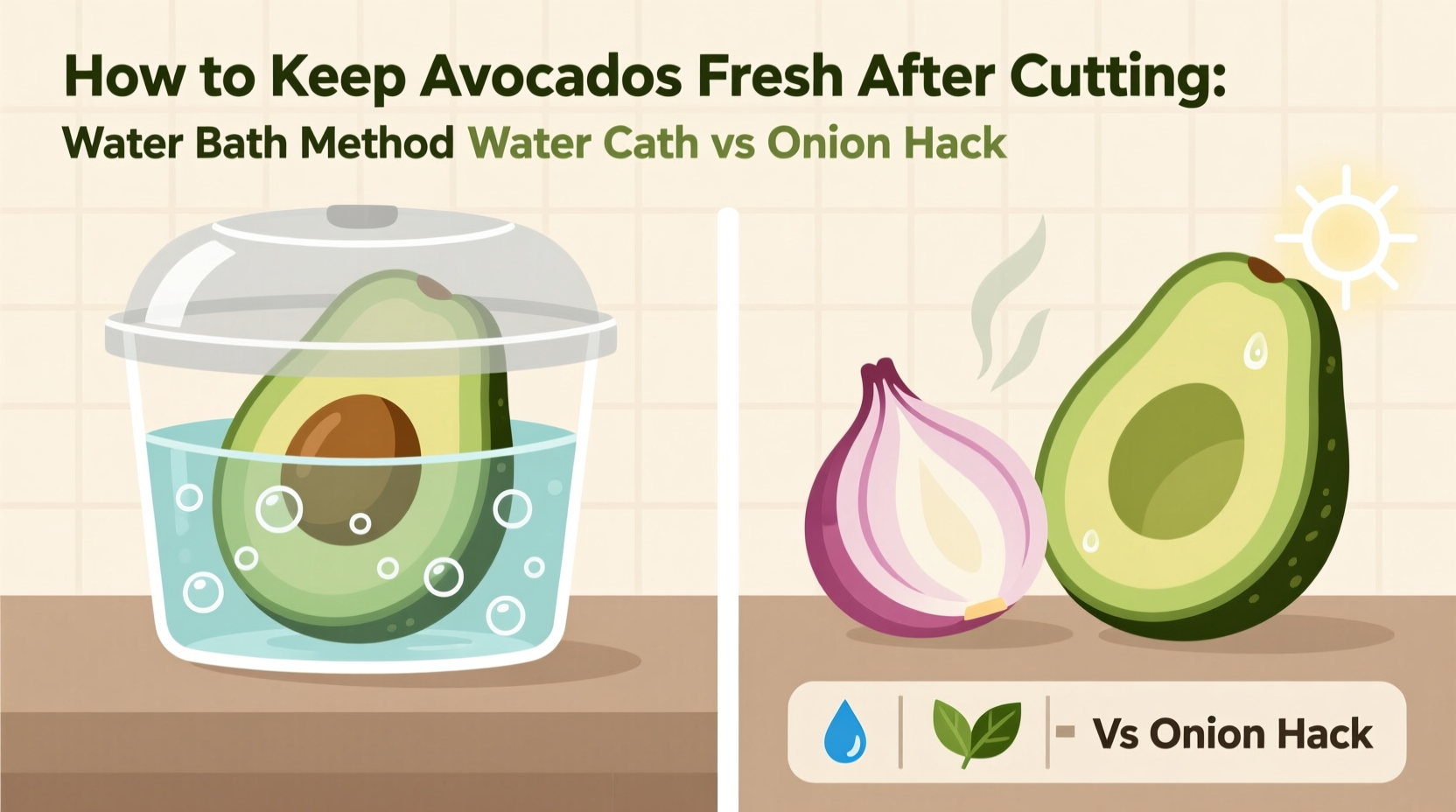 How To Keep Avocados Fresh After Cutting Water Bath Vs Onion Hack