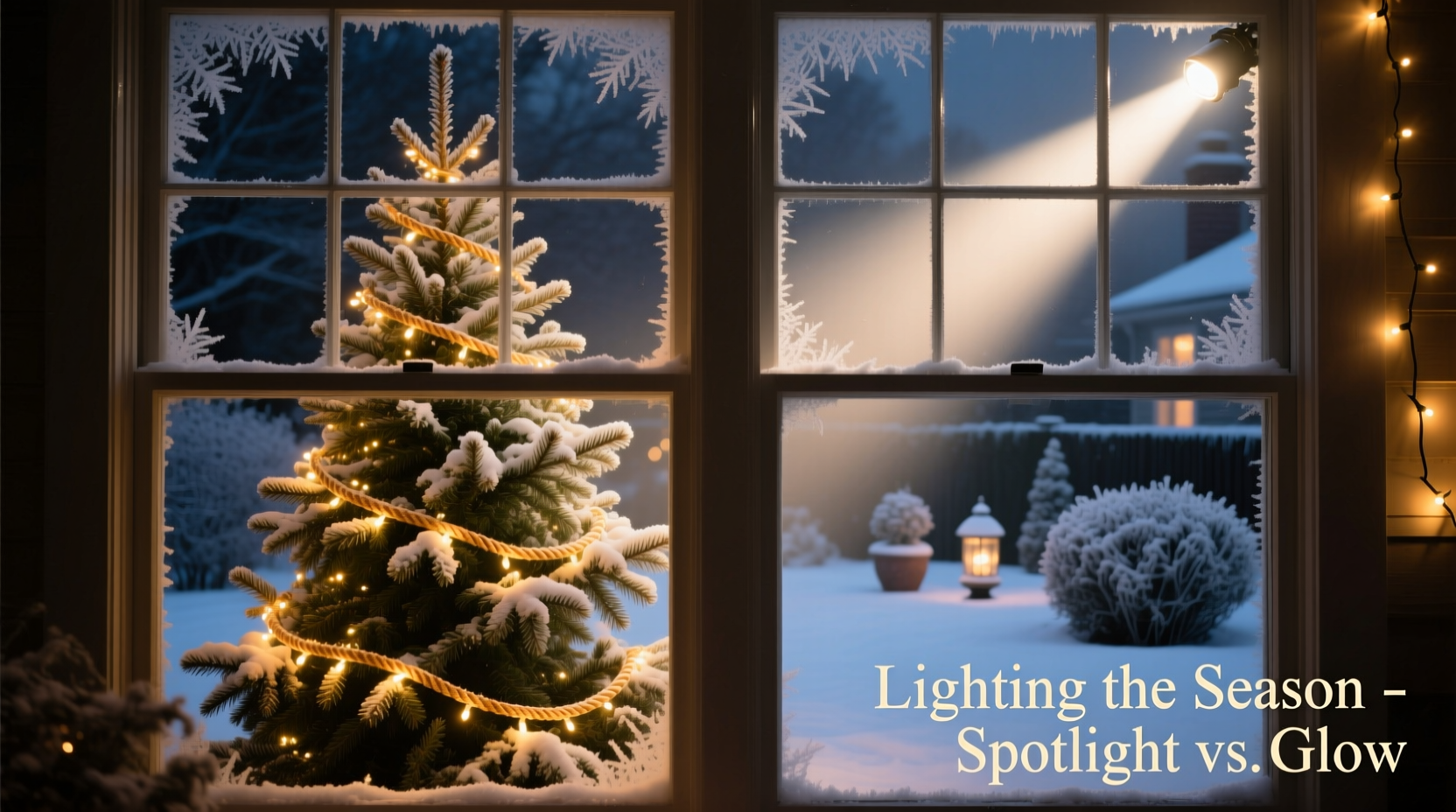 Outdoor Spotlight Vs Rope Lights For Highlighting Your Christmas Tree ...