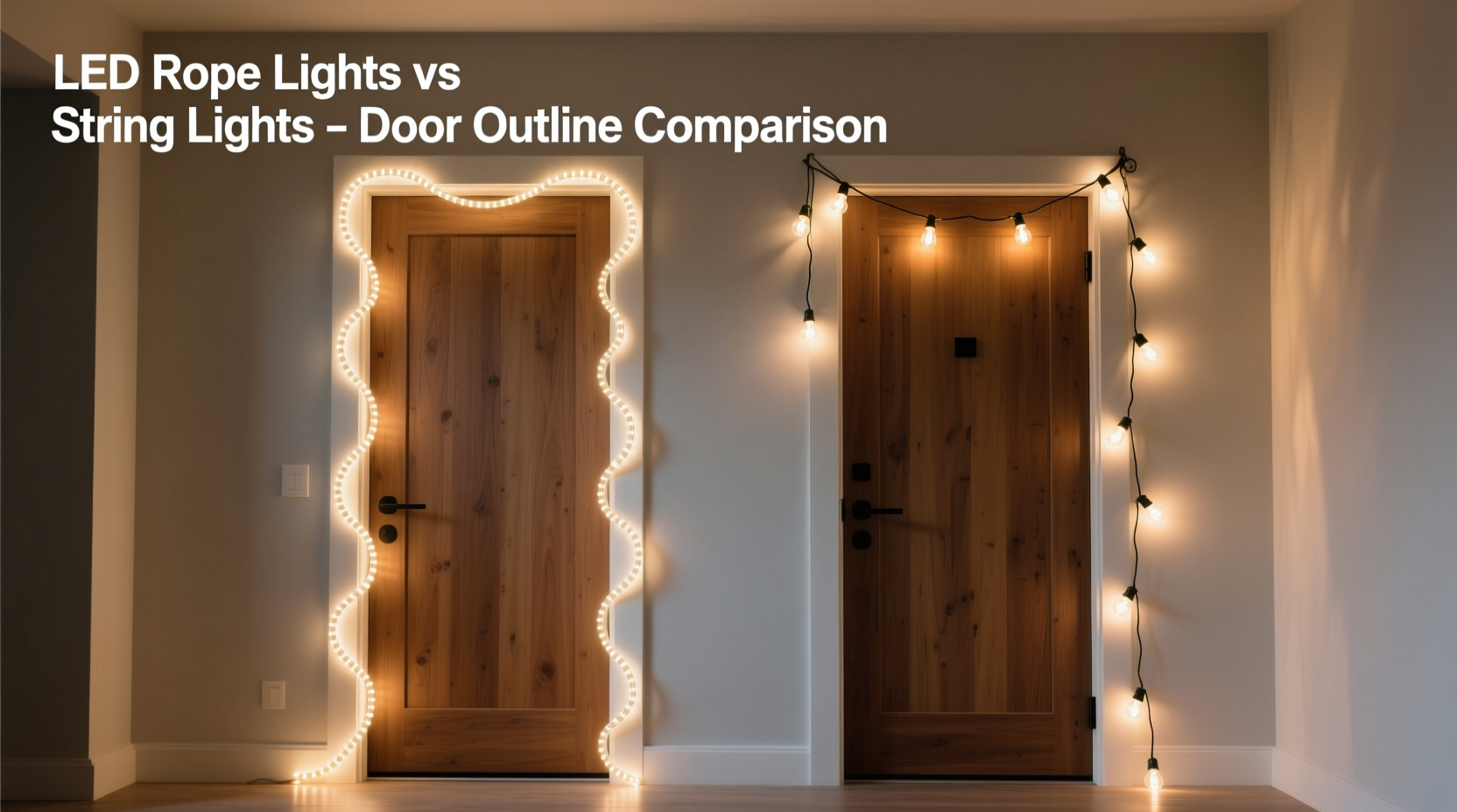 Led Rope Lights Vs String Lights Which Is Better For Outlining Doors