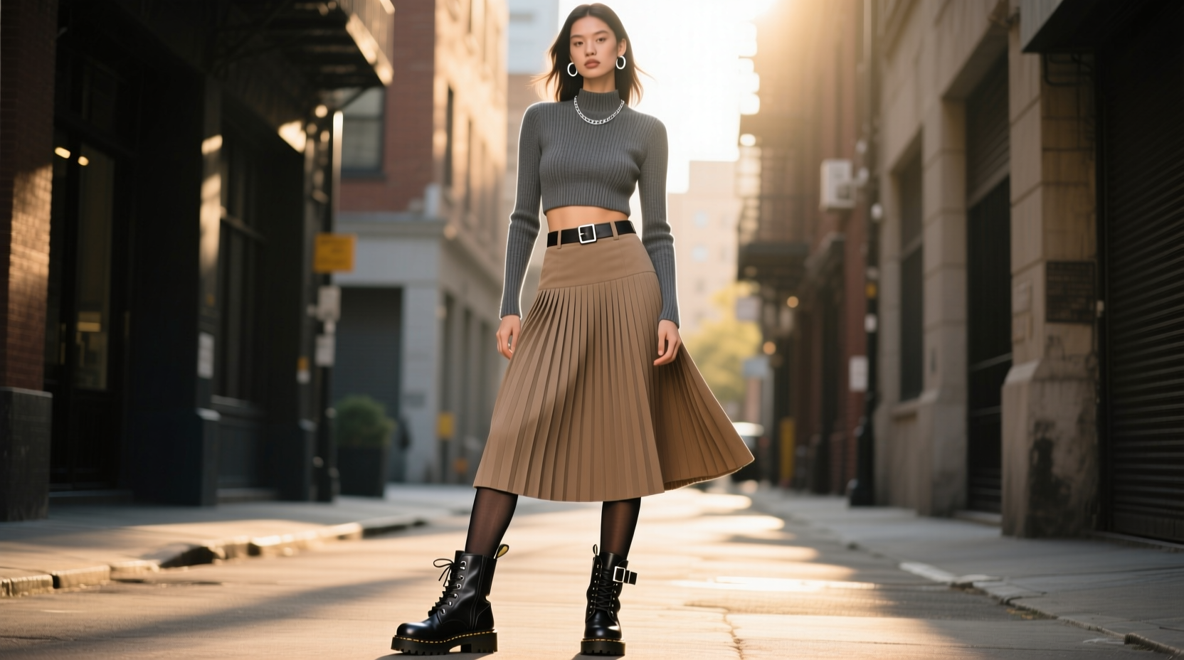 How To Style Combat Boots With Midi Skirts For A Balanced Look