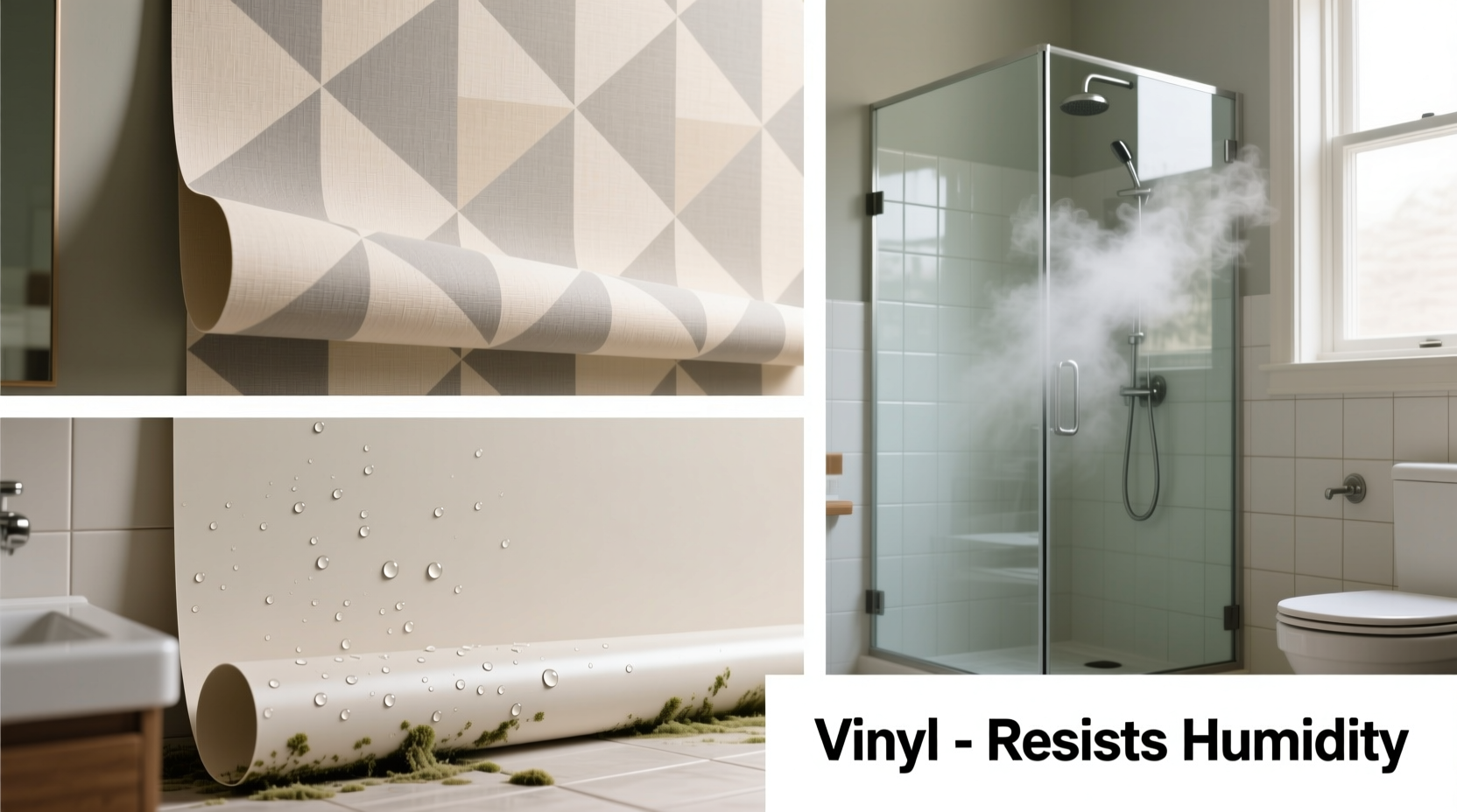 Fabric Wallpaper Vs Vinyl Which Survives Humidity In Bathrooms