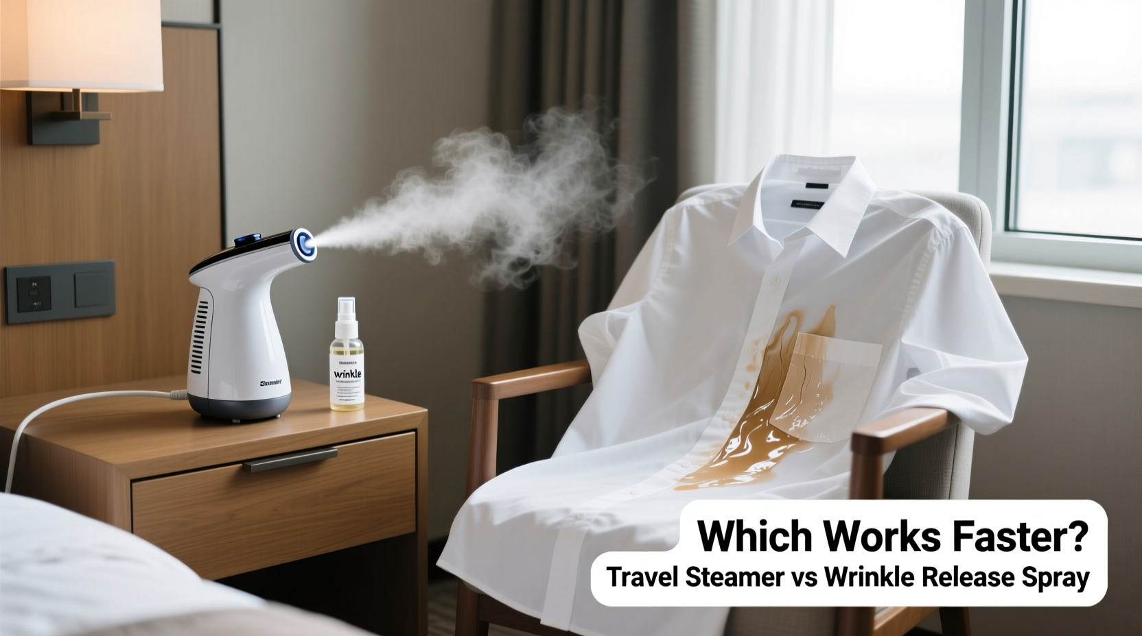 Travel Steamer Vs Wrinkle Release Spray Which Works Faster In Hotel Rooms