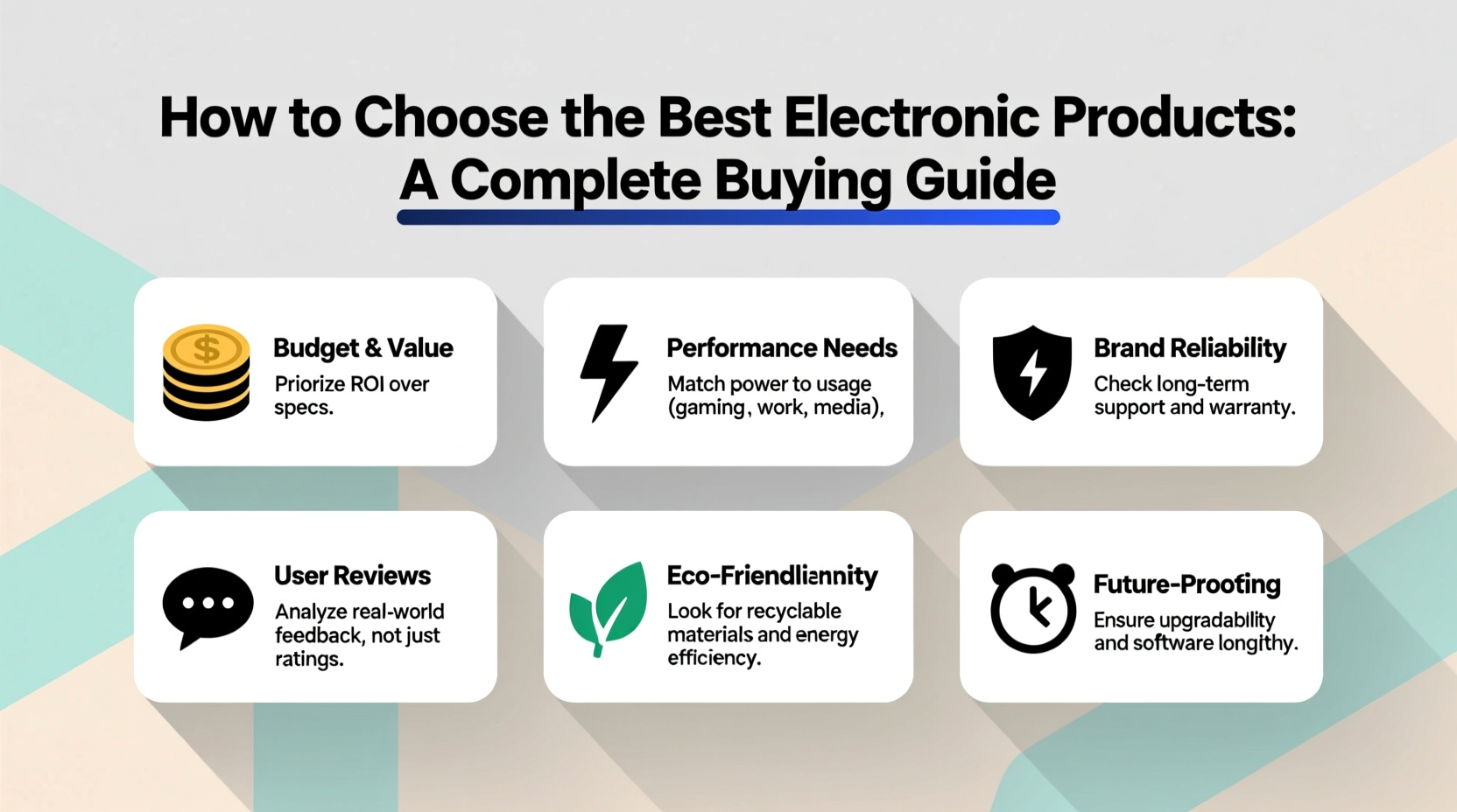 How to Choose the Best Electronic Products: A Complete Buying Guide