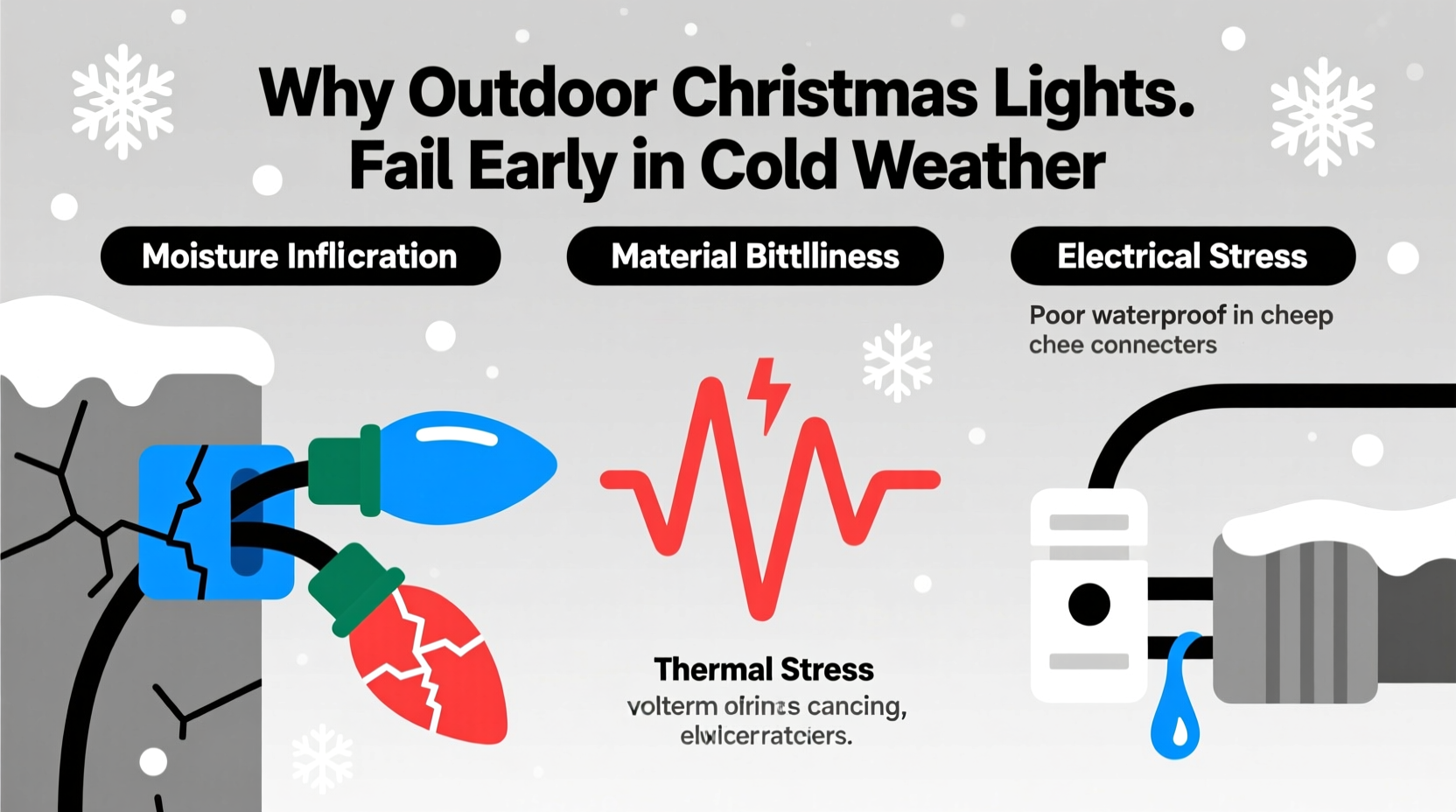 Why Do Christmas Lights Fail Early When Used Outdoors In Cold Weather