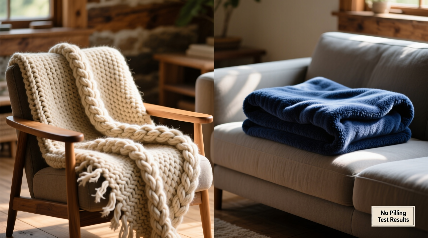 Chunky Knit Blanket Vs Fleece Throw Which Stays Cozier Longer Without ...