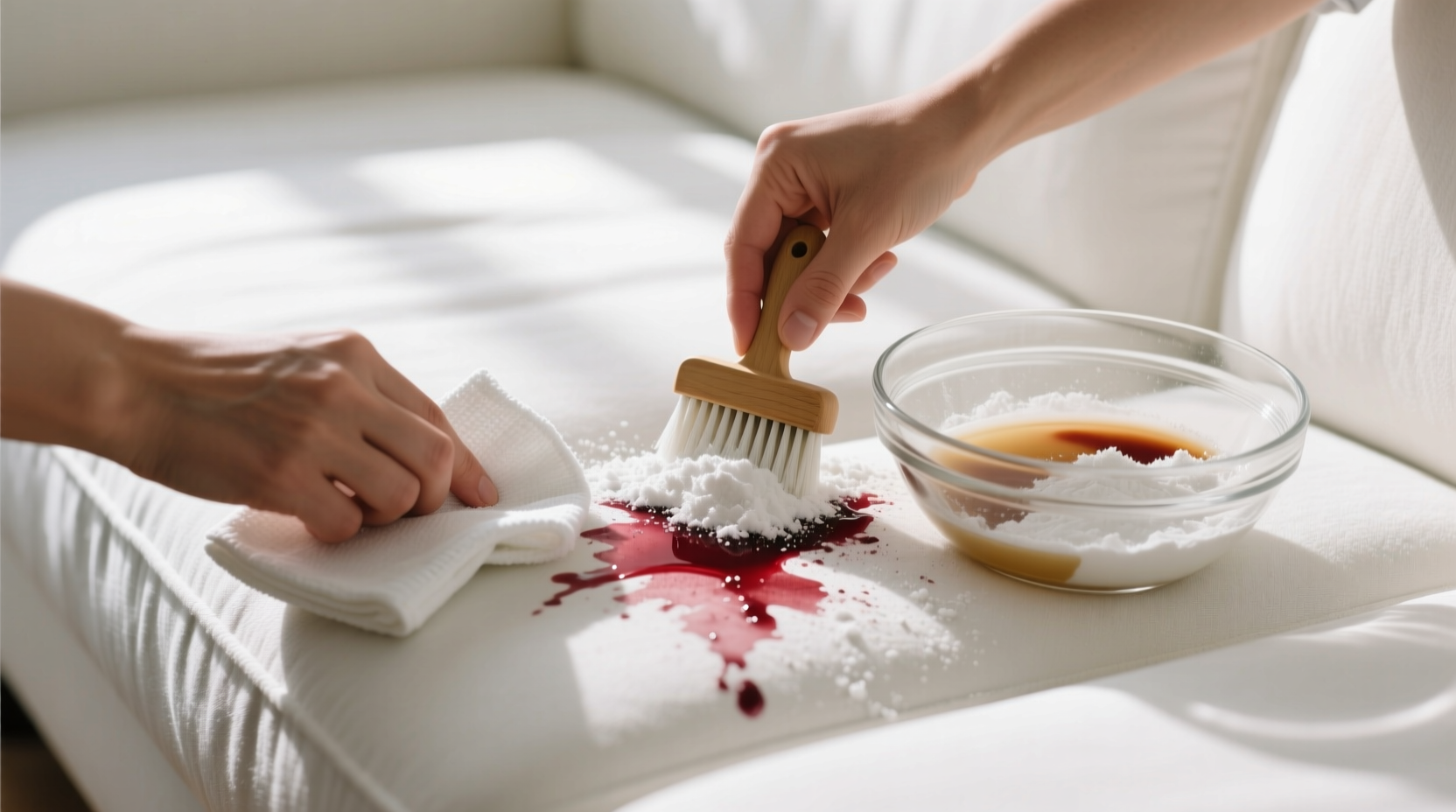 How To Remove Red Wine Stains From White Couch Fabric Without Bleach Or ...