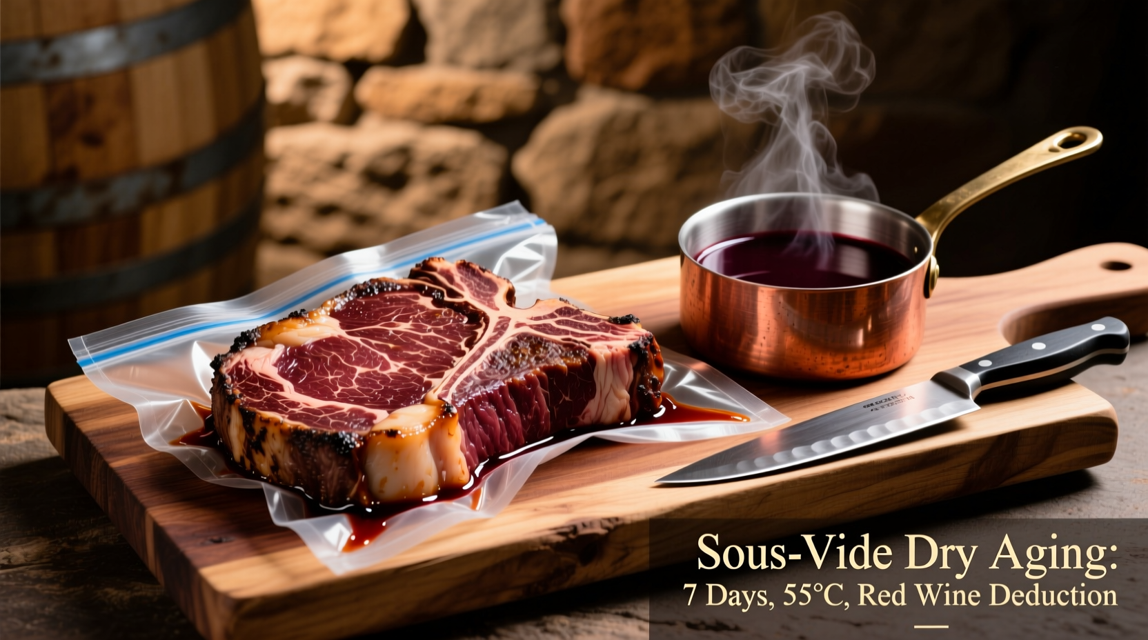 How To Dry Age Steak Using Sous-vide And Red Wine Reduction Safely