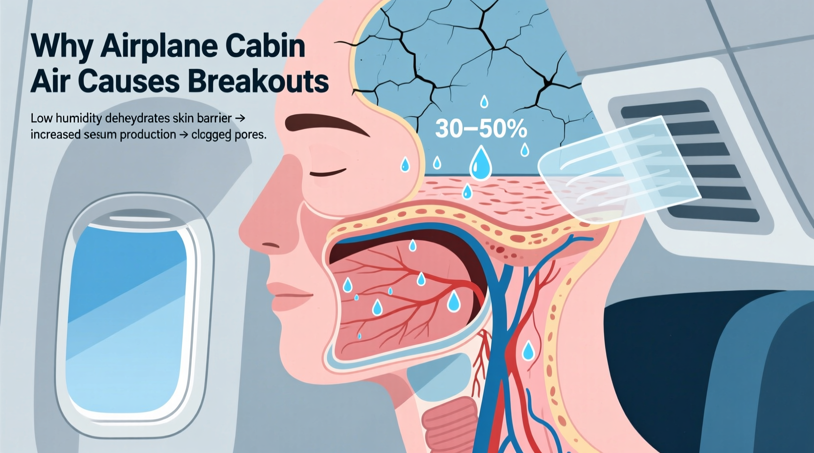 Why Does My Skin Breakout After Flying Airplane Cabin Air Explained