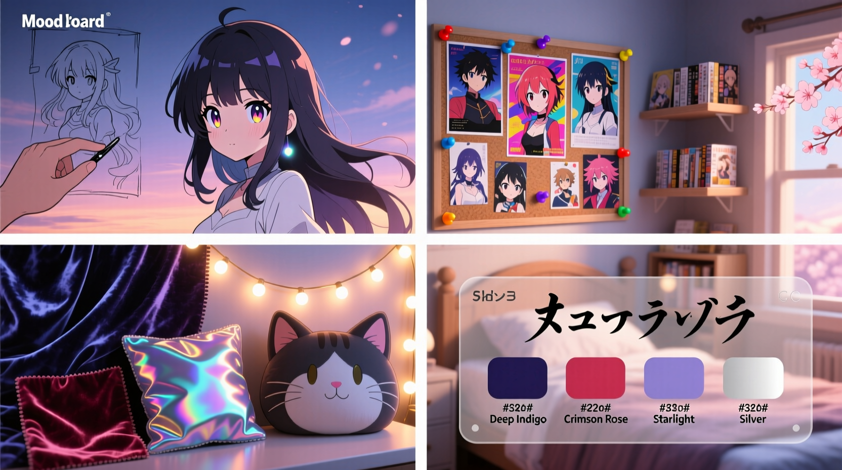 Step By Step Guide To Creating A Mood Board For Your Anime Room Decor