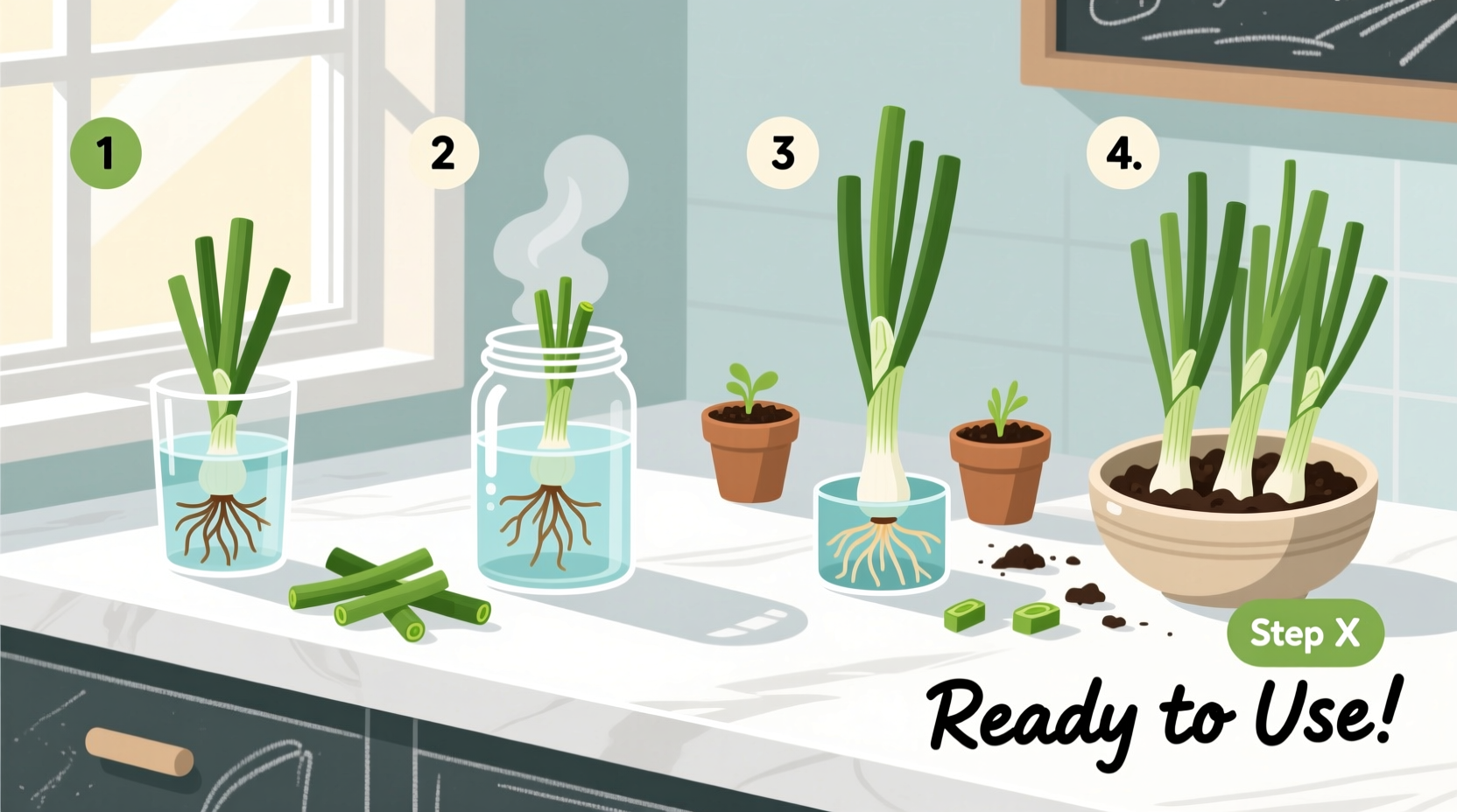 How To Grow Green Onions From Scraps Step By Step Indoor Gardening