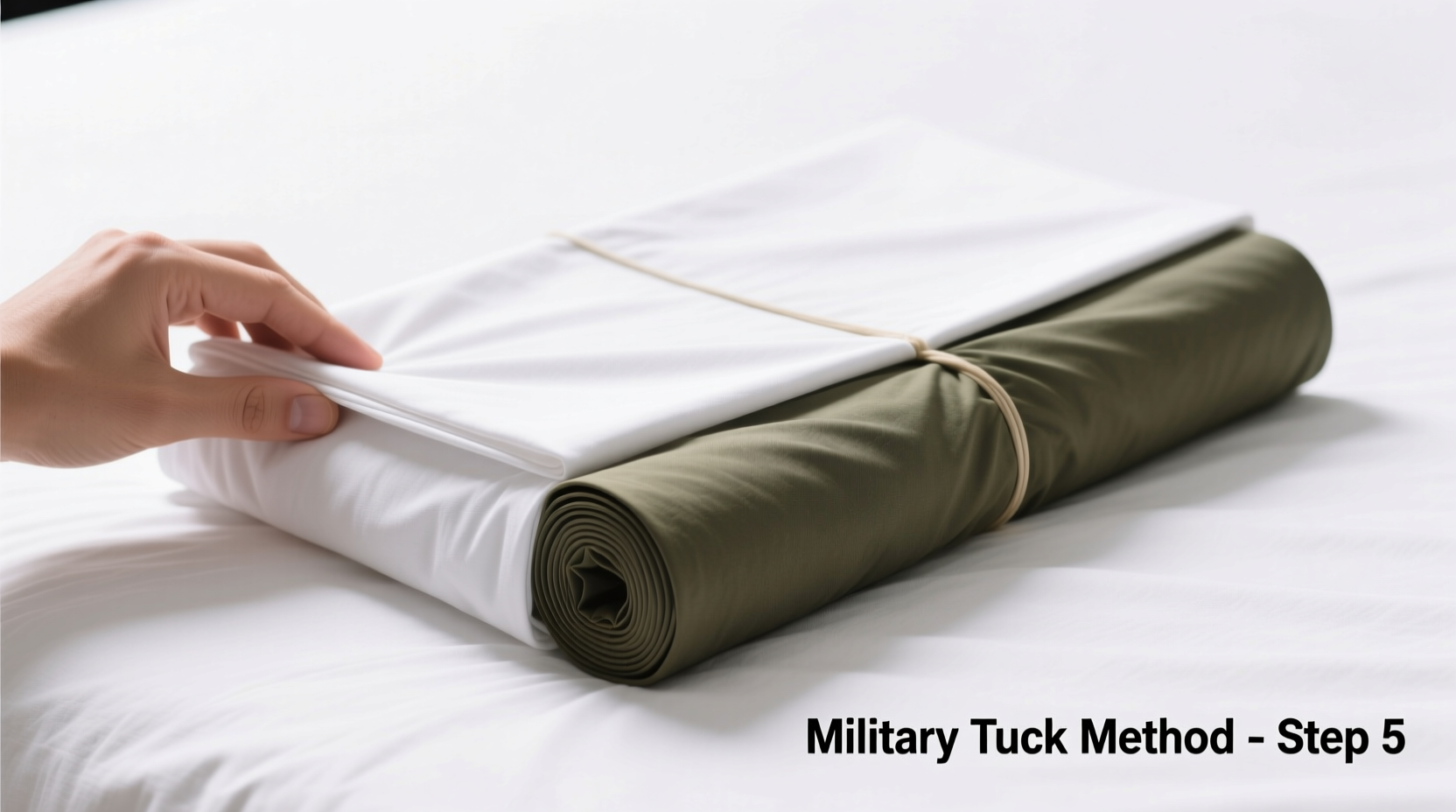 How To Fold Fitted Sheets Perfectly Using The Military Tuck Method Step ...