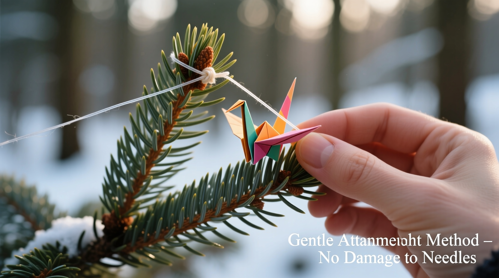 How To Attach Lightweight Origami Paper Ornaments To A Real Balsam Fir ...