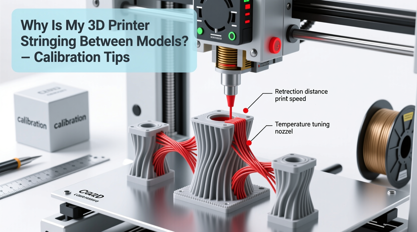 Why Is My 3D Printer Stringing Between Models Calibration Tips