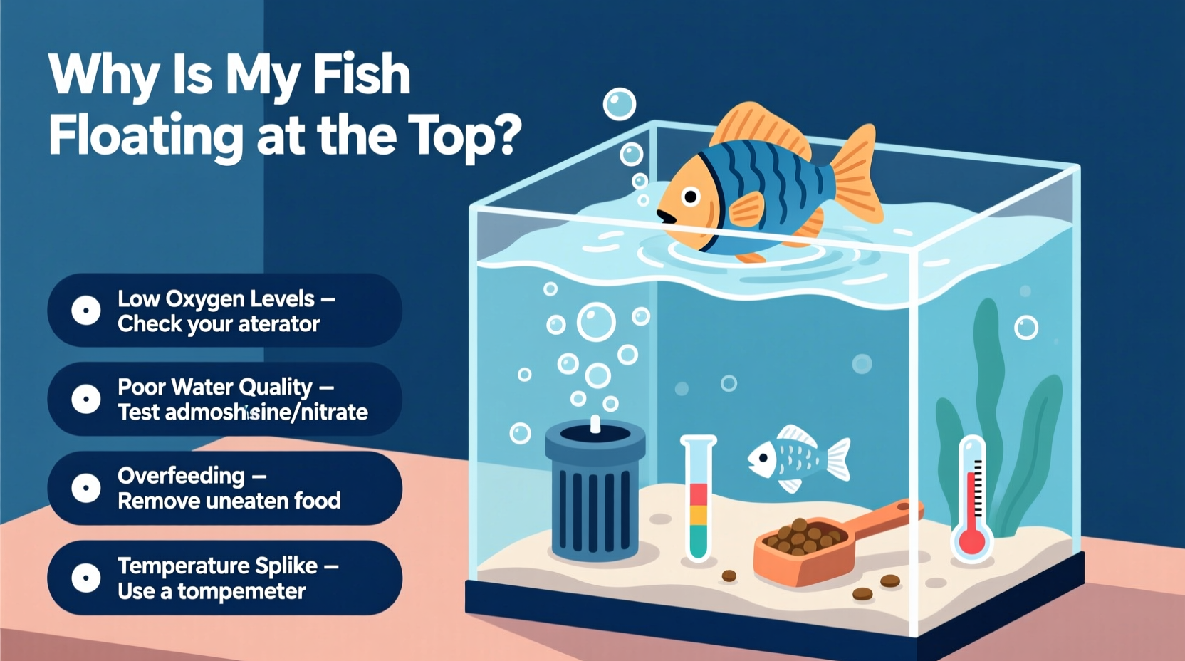 Why Does My Fish Float At The Top Of The Tank Oxygen And Water Quality Tips