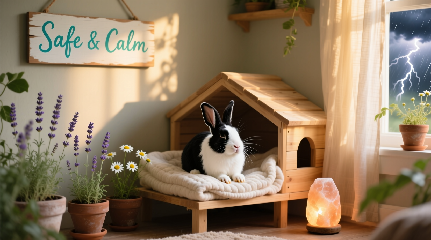 How To Calm An Anxious Rabbit During Thunderstorms Using Natural Methods