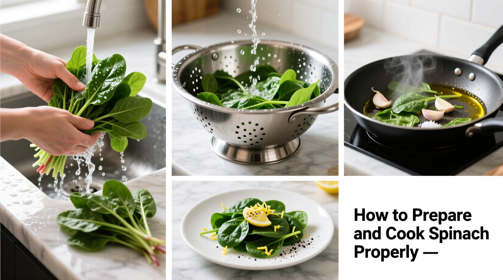 How To Prepare And Cook Spinach Properly