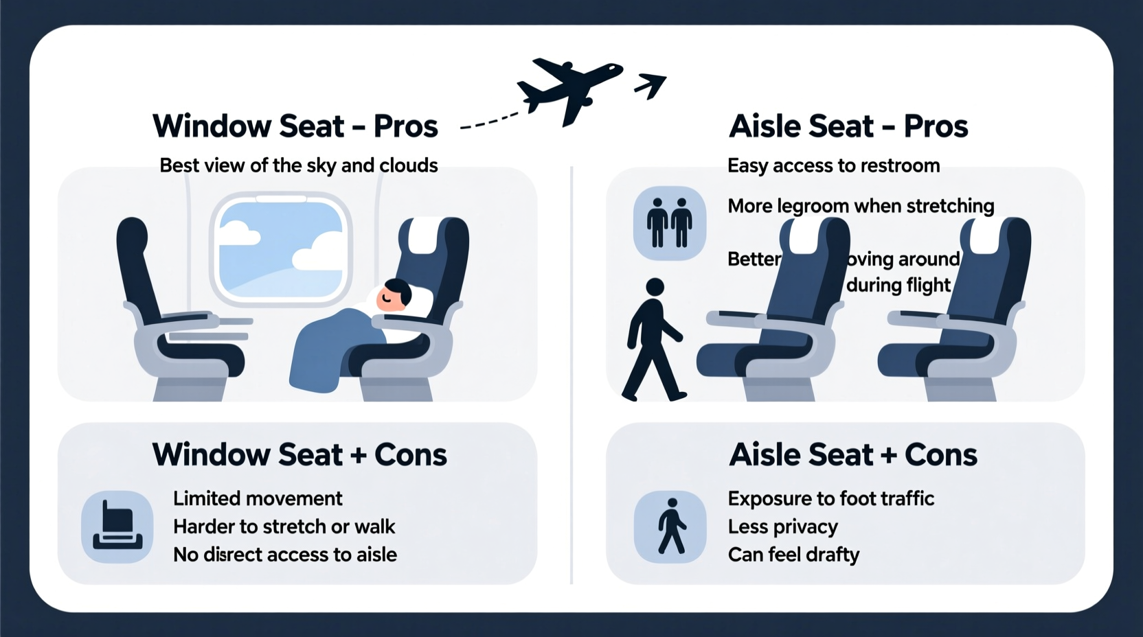 Is Window Seat Or Aisle Better For Long Haul Flights Pros And Cons