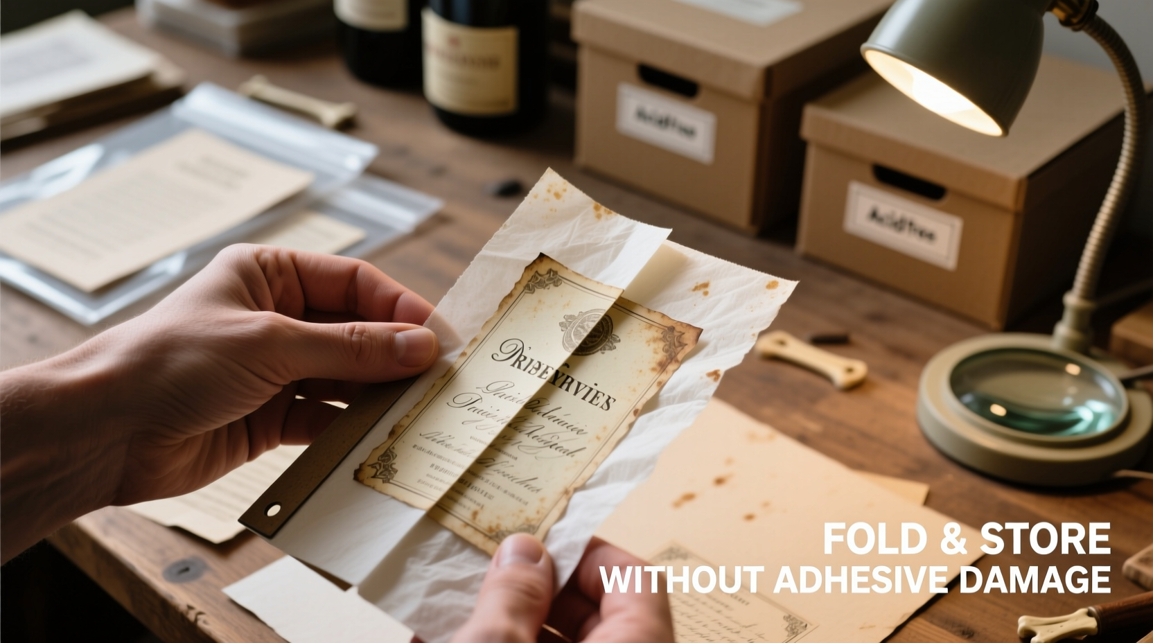How To Fold And Store Vintage Wine Labels For Scrapbooking Without ...