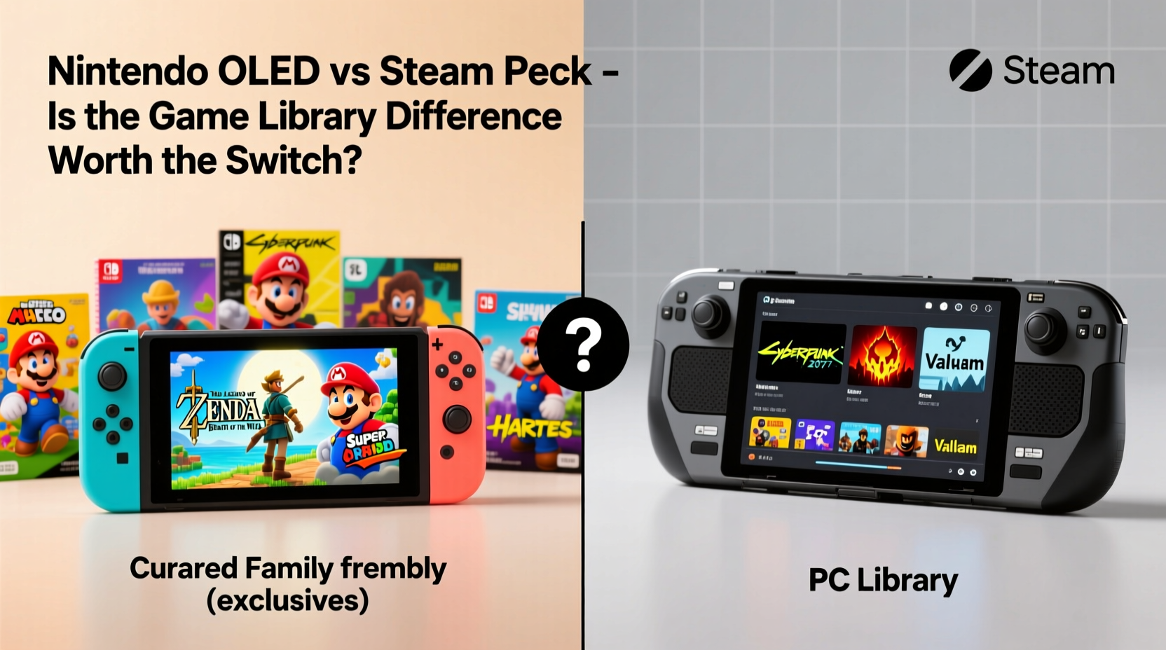 Nintendo Switch Oled Vs Steam Deck Is The Game Library Difference Worth ...