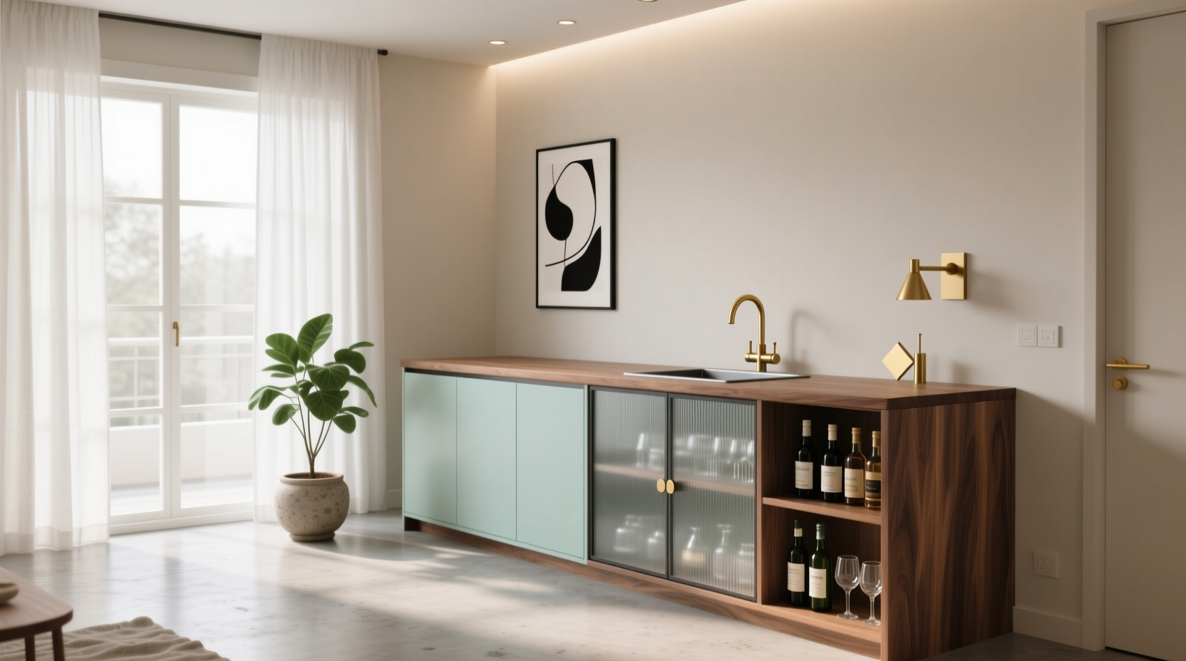How To Style A Minimalist Home Bar With Scandinavian Design