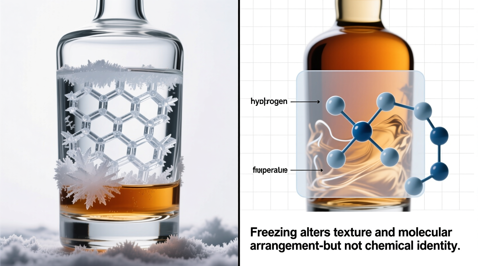 Does Freezing Liquor Change Its Chemical Structure Or Just Texture