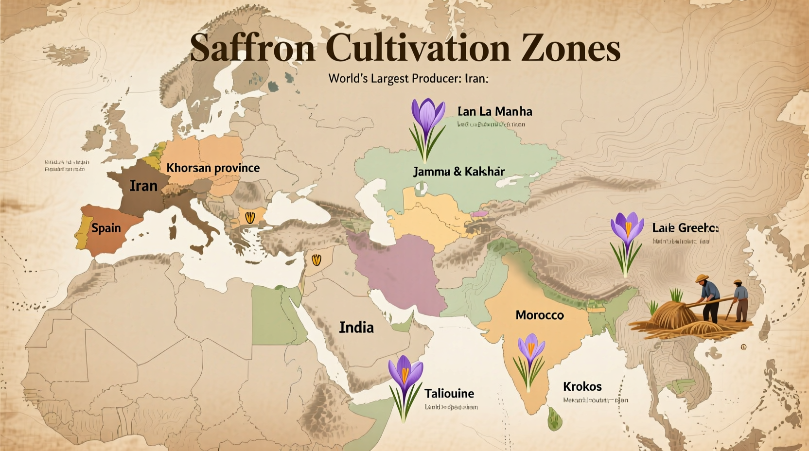 Where Saffron Grows: Verified Origins & Production Facts
