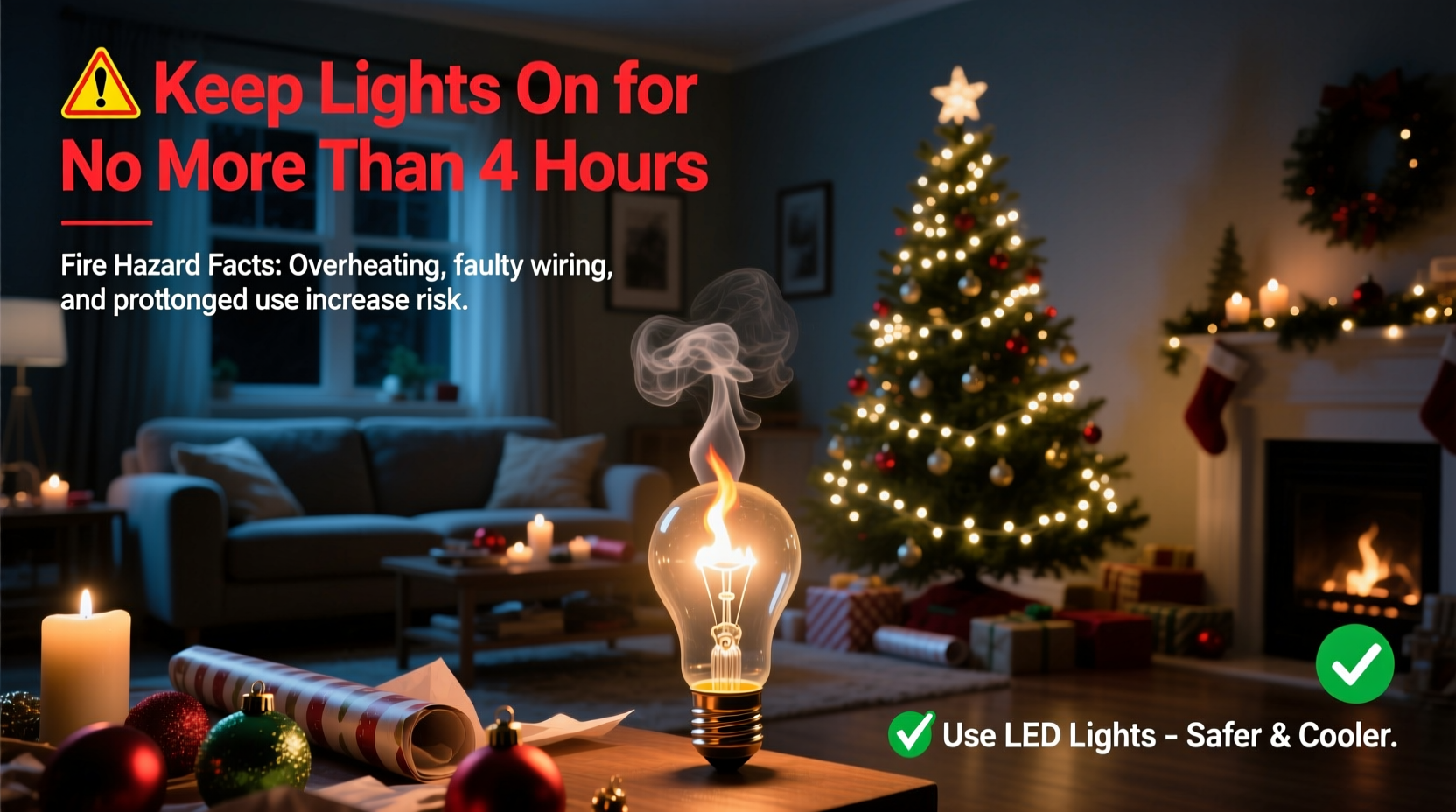 Can You Leave Christmas Lights On All Night Safety Tips And Fire Hazard ...