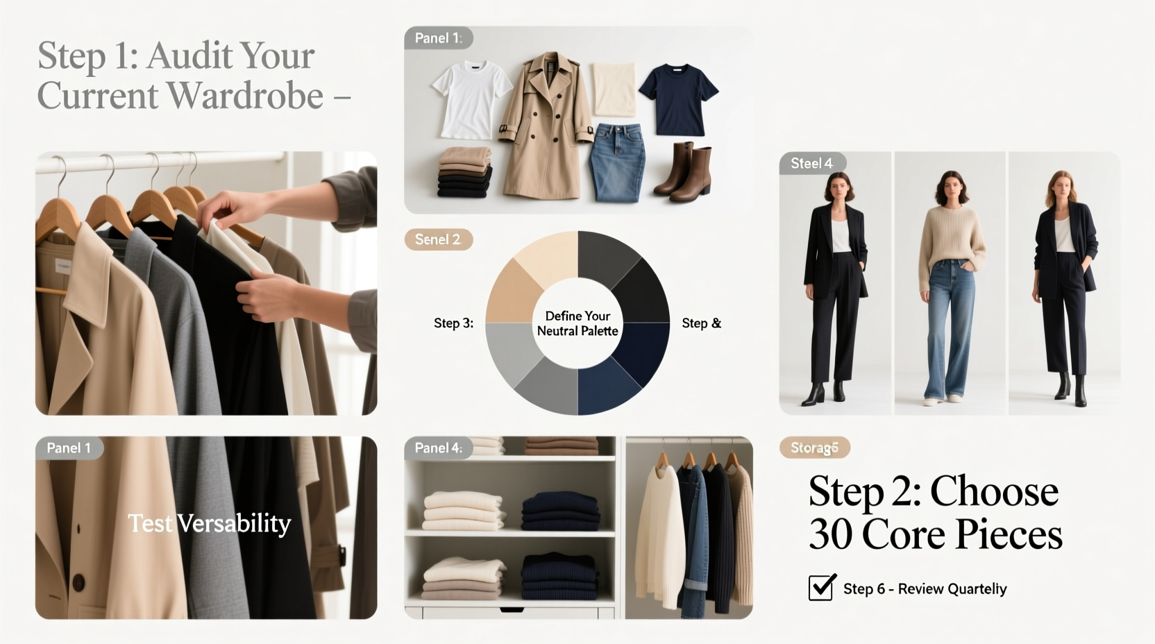 How To Create A Capsule Wardrobe With Only Neutral Colors Step By Step