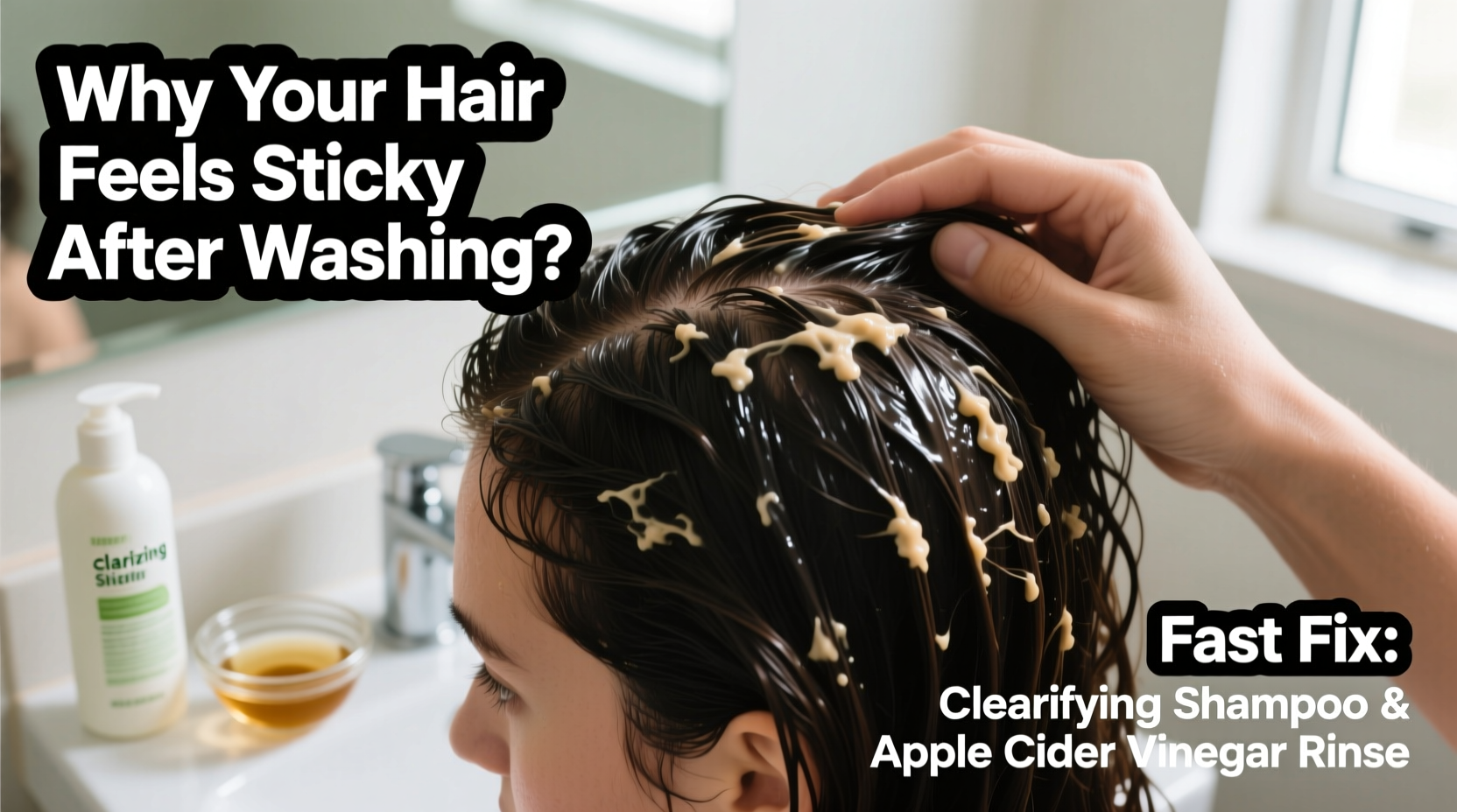 Why Does My Hair Feel Sticky After Washing And How To Fix Product ...