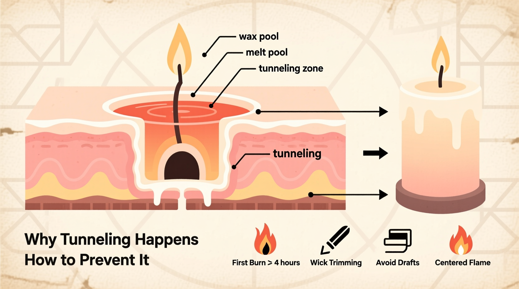 Why Do Some Candles Tunnel And How To Ensure Even Wax Melting Every Time