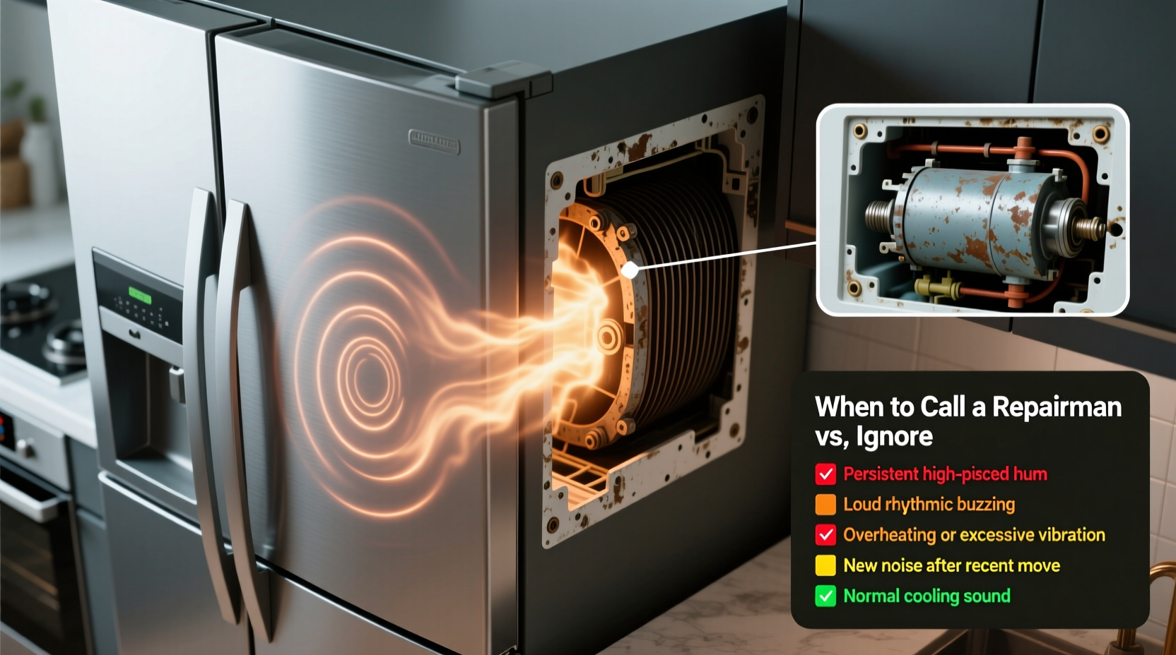 Why Is My Fridge Making A Loud Humming Noise When To Call Repair Vs Ignore