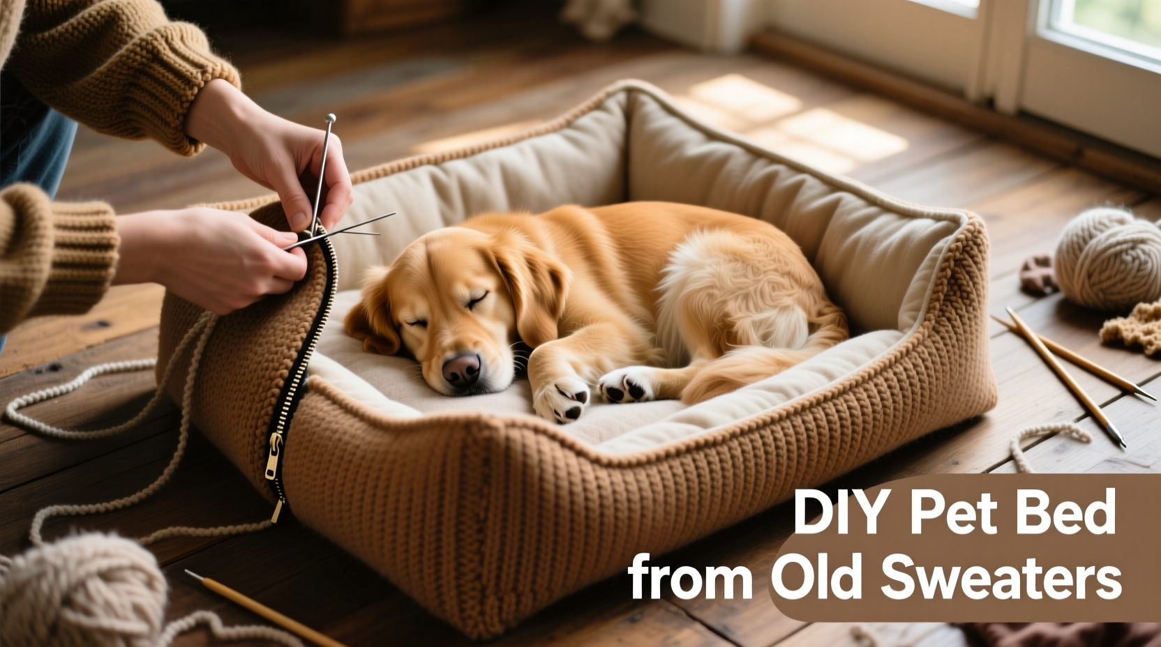 How To Repurpose Old Sweaters Into Cozy Pet Beds DIY Tutorial