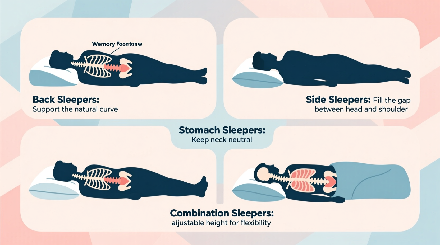 How To Choose The Right Pillow Based On Your Sleeping Position For Neck ...
