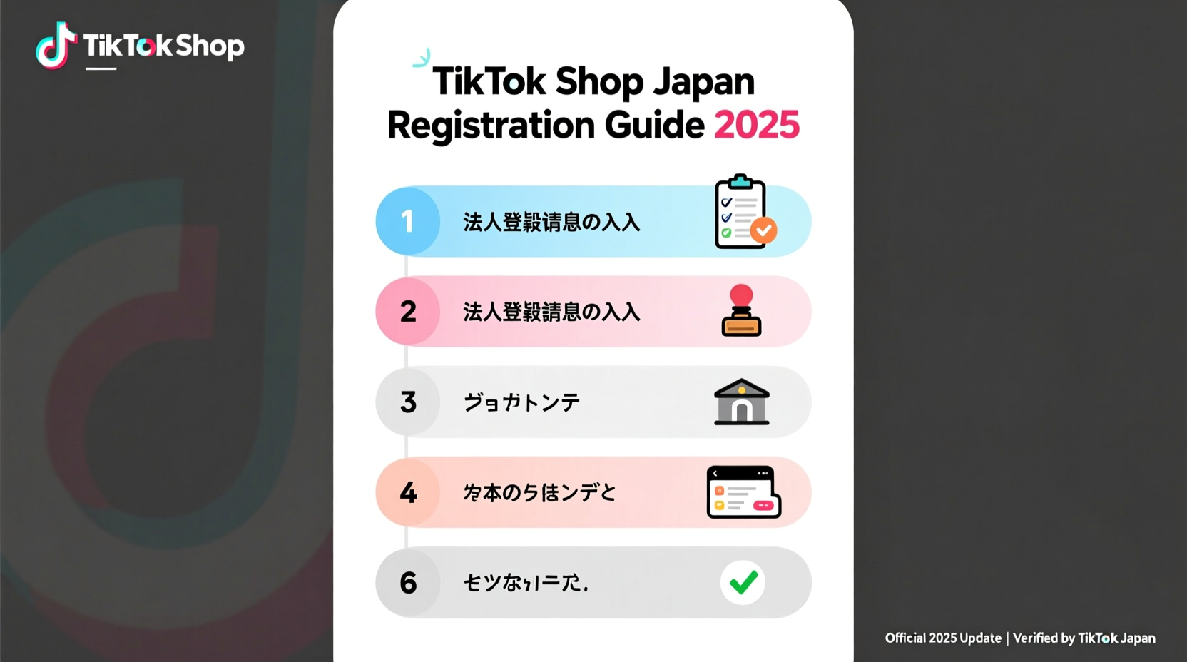 Japan TikTok Shop Registration Guide 2025