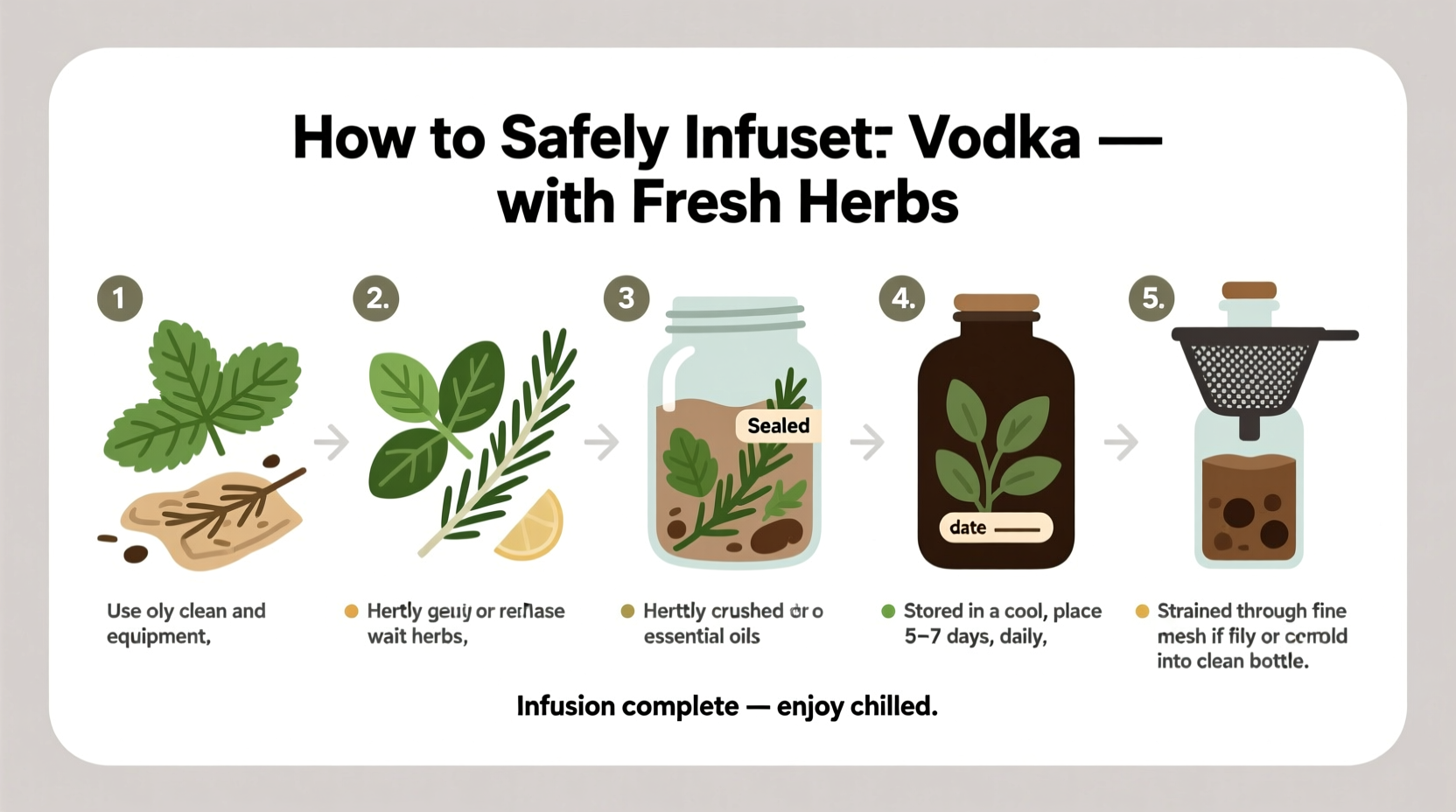 How To Safely Infuse Vodka With Fresh Herbs Without Mold Or Off-flavors