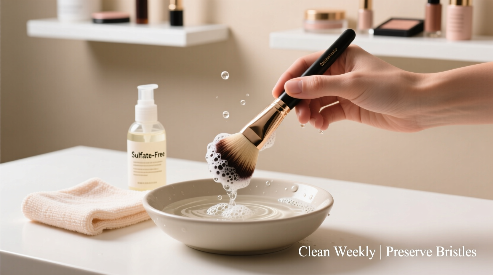 How To Clean Makeup Brushes Without Ruining The Bristles Quick Weekly ...