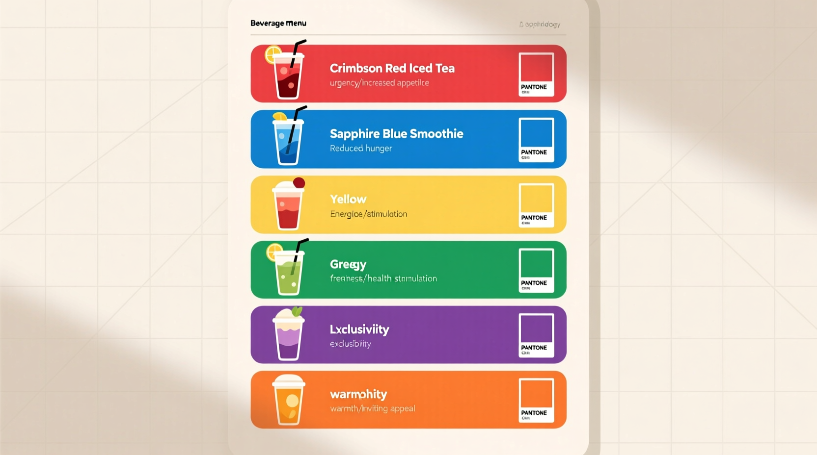 Psychology Of Color In Drink Menus How Hues Influence Choices