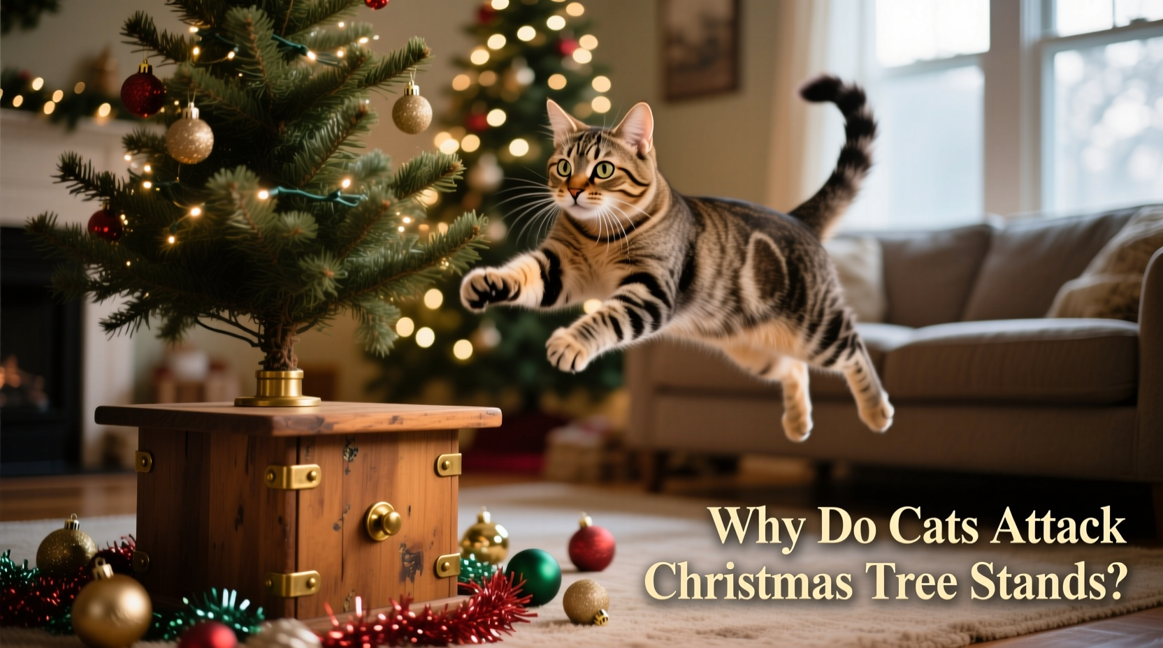 Why Do Some Cats Attack Christmas Tree Stands And How To Protect Them
