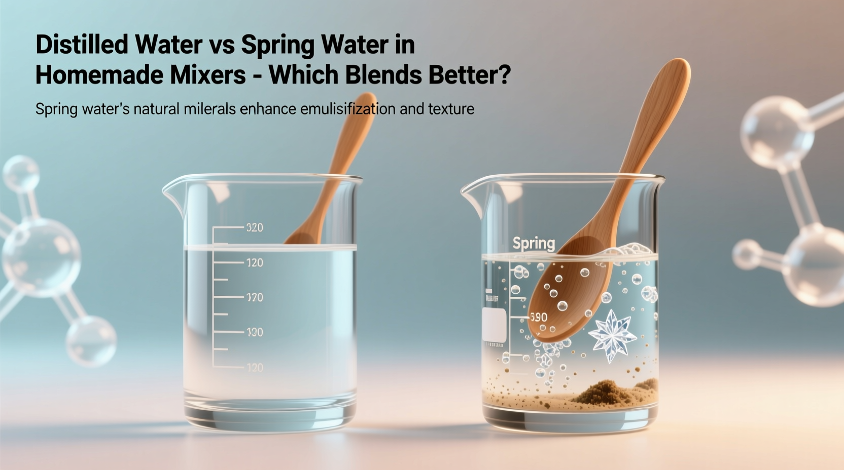 Distilled Water Vs Spring Water In Homemade Mixers Which Blends Better