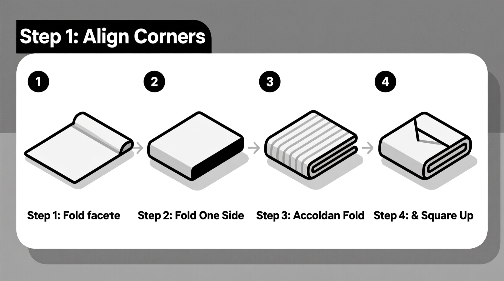 How To Fold A Fitted Sheet Perfectly Every Time With A Simple 4 Step Trick