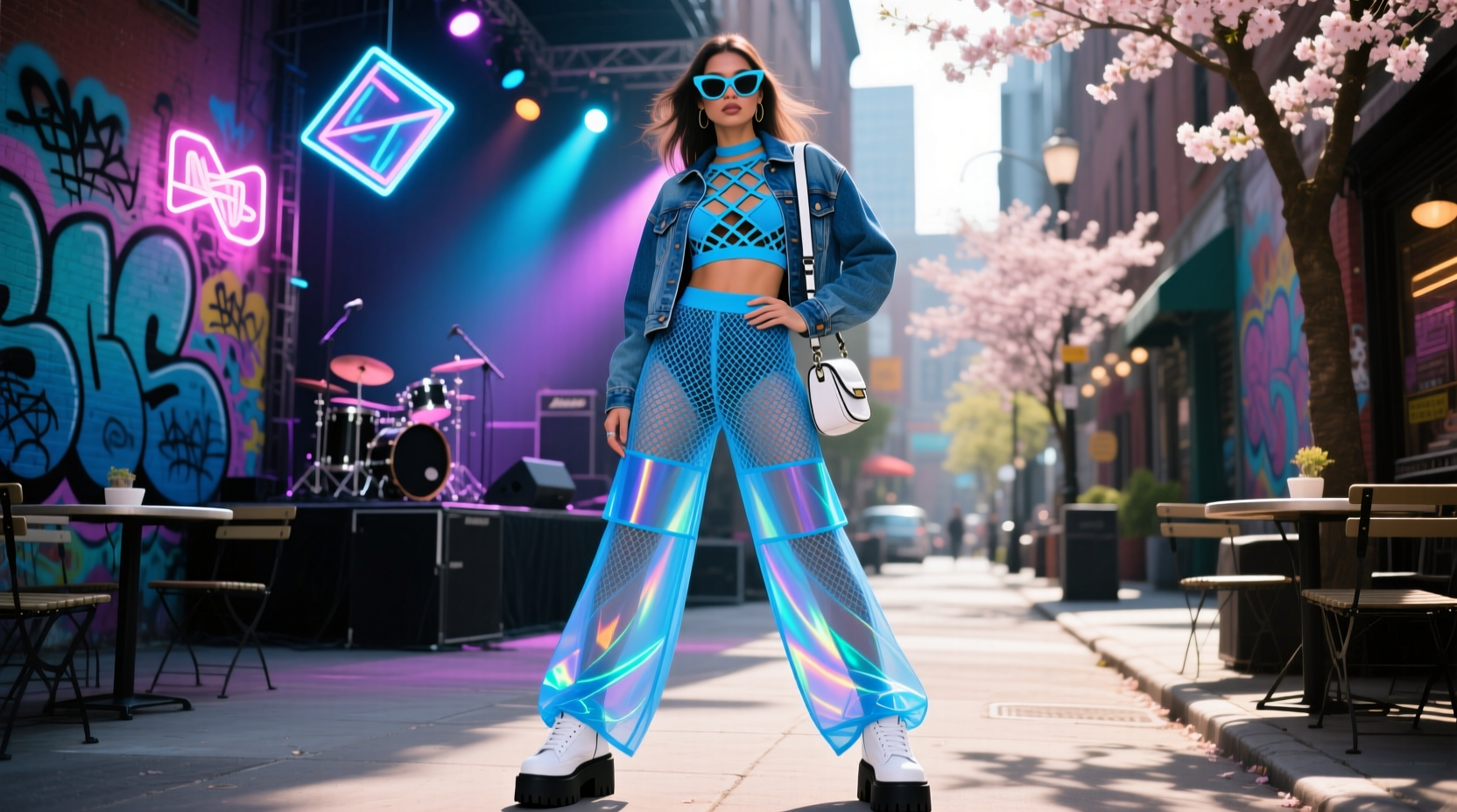 How To Style Two Piece Mesh Sets For Concerts And Casual Outings