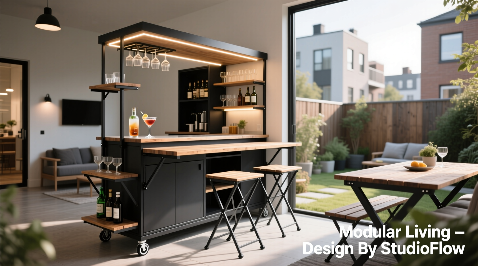 How To Build A Modular Bar Setup That Works For Studio Apartments And ...