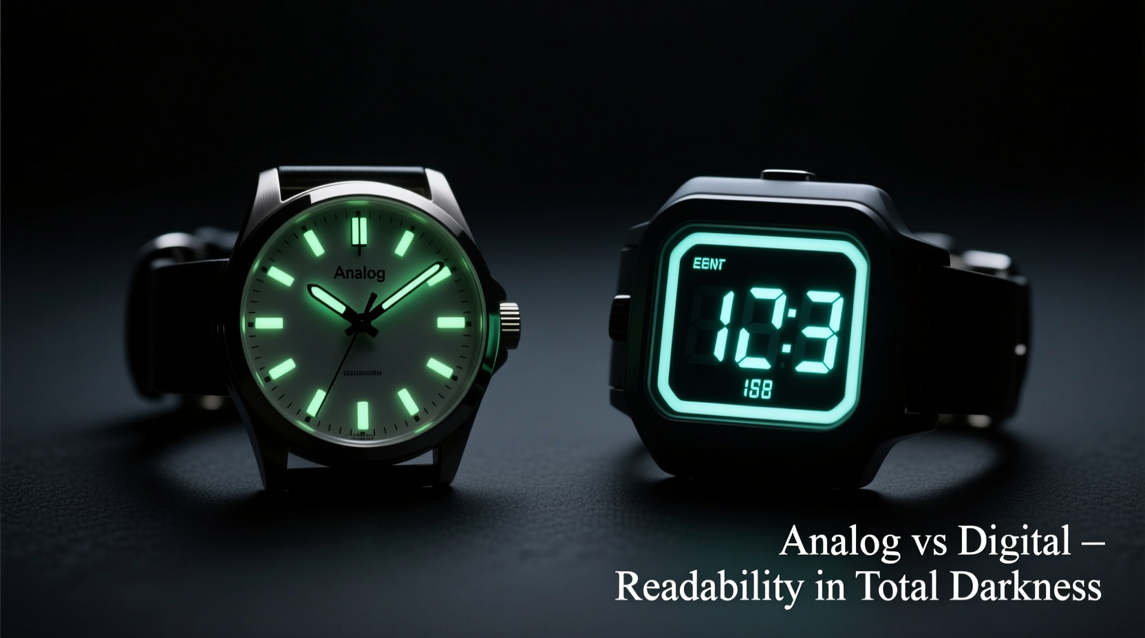 Analog Watch With Lume Vs Digital Which Is Easier To Read In Total Darkness