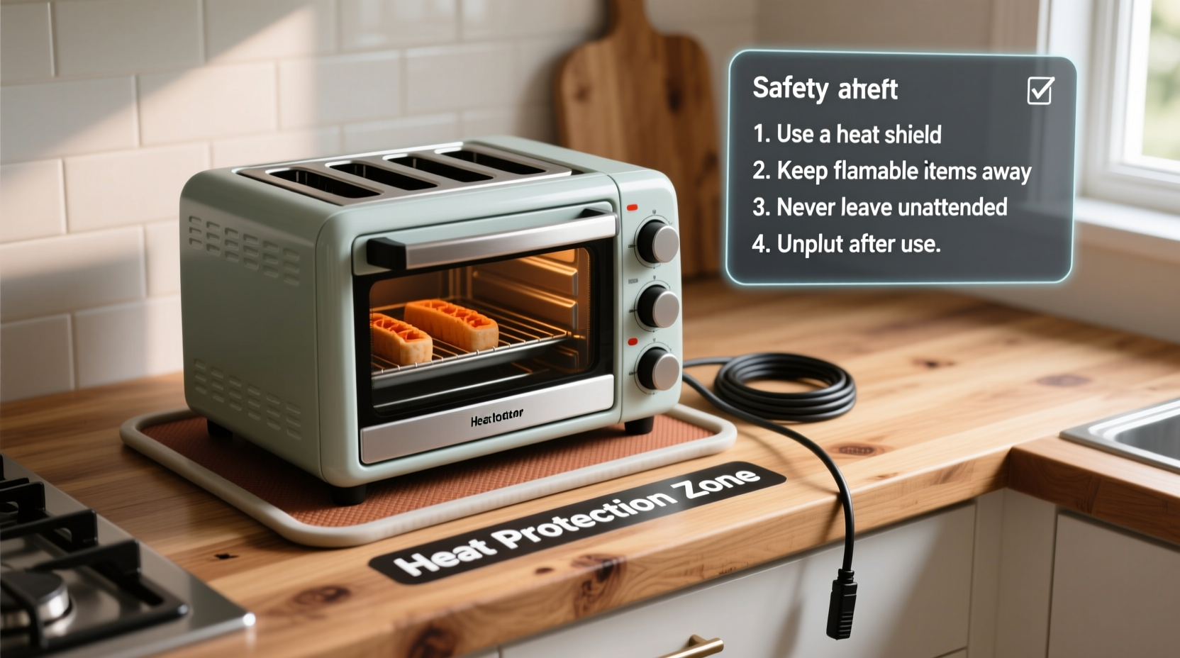 How To Safely Use A Toaster Oven On A Wooden Countertop